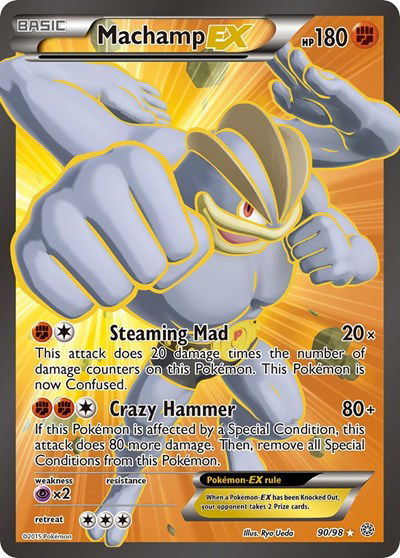 Pokemon Ancient Origins Machamp EX (90 Full Art) 90