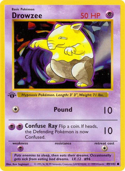 Pokemon Base Set (1st Edition & Shadowless) Drowzee 49