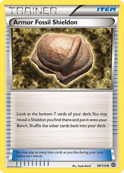 Pokemon Steam Siege Armor Fossil Shieldon 98