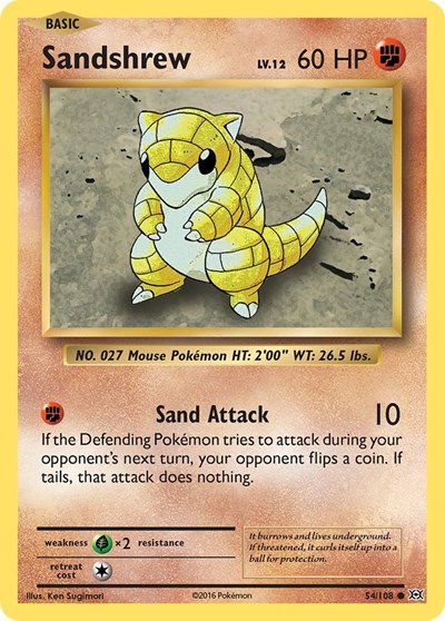 Pokemon Evolutions Sandshrew 54/108