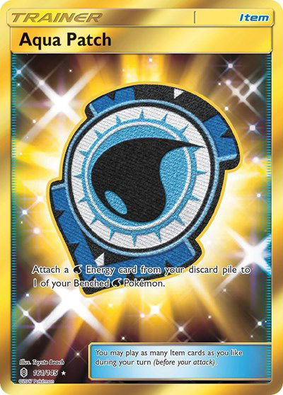 Aqua Patch (Secret) - 161/145 - Guardians Rising Pokemon - Collectr