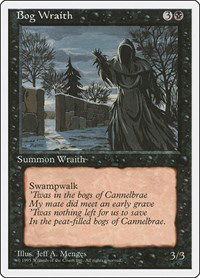 Magic: The Gathering Fourth Edition Bog Wraith