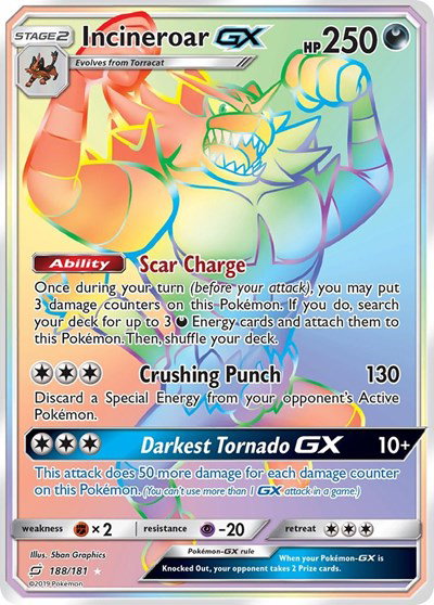Incineroar GX (Secret) - 188 - Team Up Pokemon - Collectr