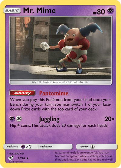 Mr. Mime - 11 - Detective Pikachu Pokemon - Collectr
