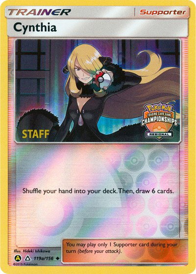 Pokemon League & Championship Cards Cynthia [Staff] (Regional ...