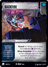 Transformers TCG War for Cybertron: Siege II Backfire 4