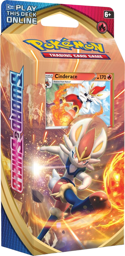 Sword & Shield Theme Deck [Cinderace] - Sword & Shield Base Set Pokemon ...