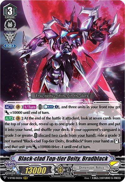 Black-clad Top-tier Deity, Bradblack - V-BT08/012EN RRR - Silverdust ...