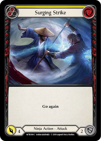 Flesh and Blood Welcome to Rathe Surging Strike (Yellow) WTR108