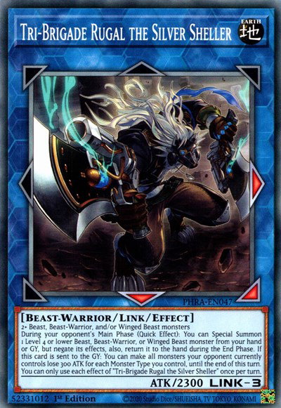 Tri-Brigade Rugal the Silver Sheller - PHRA-EN047 - Phantom Rage YuGiOh ...
