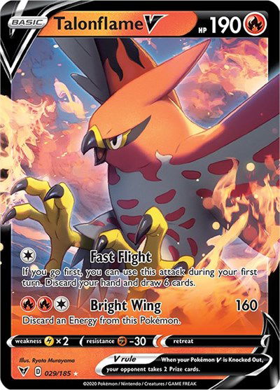 Pokemon Vivid Voltage Talonflame V 029/185