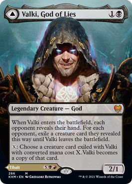 Valki, God of Lies (Borderless) - 286 - Kaldheim Magic: The Gathering ...