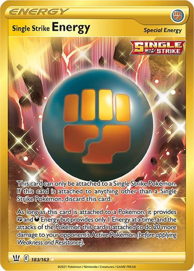 Pokemon Battle Styles Single Strike Energy (Secret) 183/163