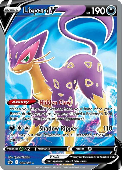 Liepard V (Full Art) - 180/198 - Chilling Reign Pokemon - Collectr