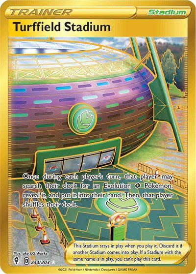 Pokemon Evolving Skies Turffield Stadium (Secret) 234/203