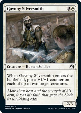 Gavony Silversmith - 21 - Innistrad: Midnight Hunt Magic: The Gathering ...