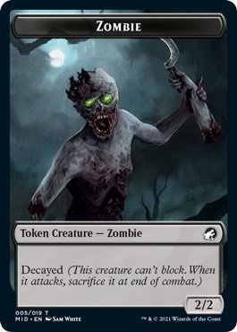 Zombie (005) // Zombie (015) Double-sided Token - Innistrad: Midnight ...