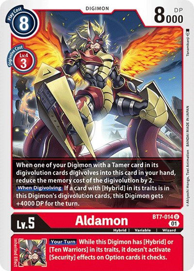 Digimon Next Adventure Aldamon BT7-014 U