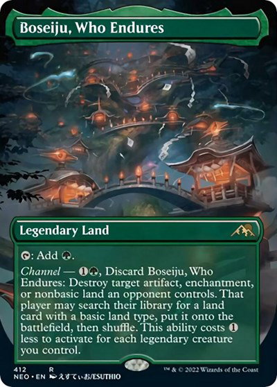 Boseiju, Who Endures (Borderless) - 412 - Kamigawa: Neon Dynasty Magic ...