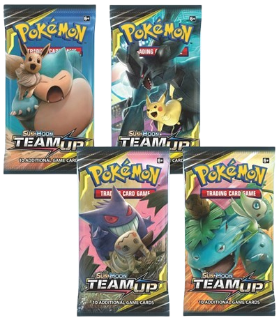 Team Up Booster Pack Art Bundle [Set of 4] - Team Up Pokemon - Collectr