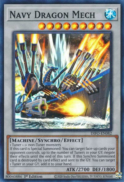 YuGiOh Dimension Force Navy Dragon Mech DIFO-EN082