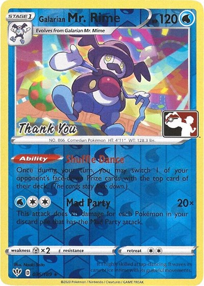Galarian Mr. Rime - 036/189 (Pokemon League) [Thank You] - 036/189 ...