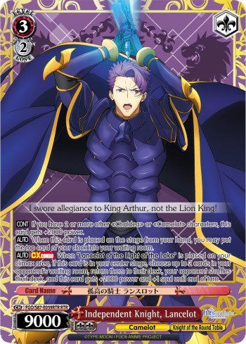 Independent Knight, Lancelot (RTR) - FGO/S87-E059RTR RTR - Fate/Grand ...