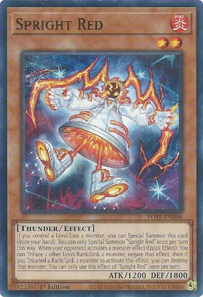 YuGiOh Power of the Elements Spright Red POTE-EN006