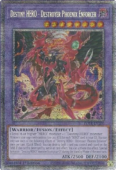 YuGiOh Power of the Elements Destiny HERO - Destroyer Phoenix Enforcer ...
