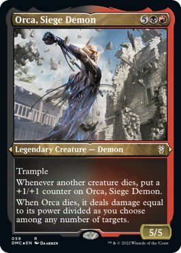Orca, Siege Demon (Foil Etched) - 59 - Commander: Dominaria United ...
