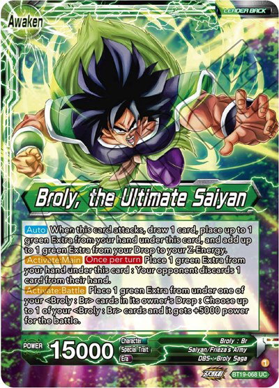 Broly // Broly, the Ultimate Saiyan - BT19-068 - Fighter's Ambition ...