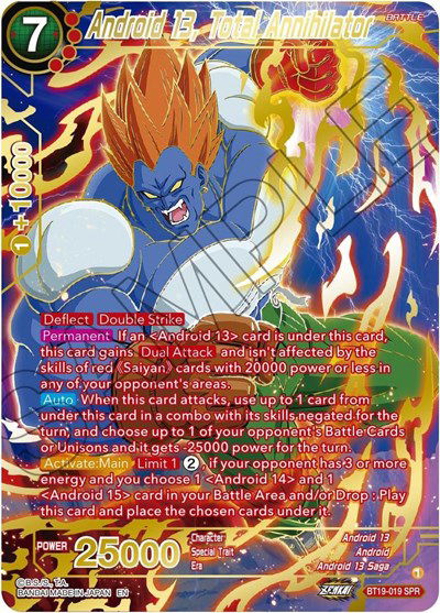 Dragon Ball Super Fighter's Ambition Android 13, Total Annihilator (SPR) BT19-019