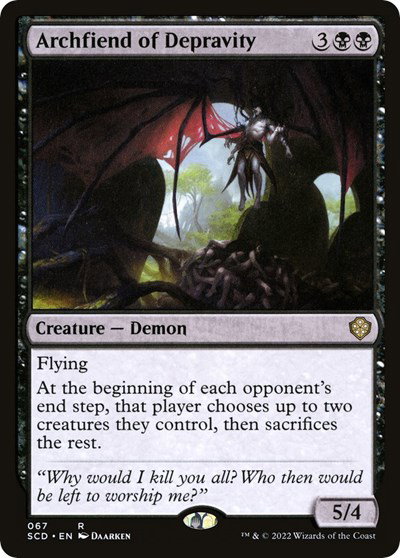 Archfiend of Depravity - Starter Commander Decks Magic: The Gathering ...