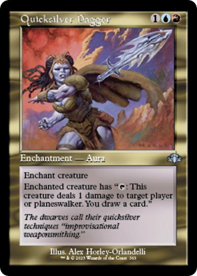 Quicksilver Dagger (Retro Frame) - 363 - Dominaria Remastered Magic ...