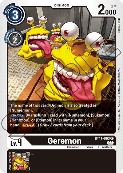 Digimon Dimensional Phase Geremon BT11-063 C