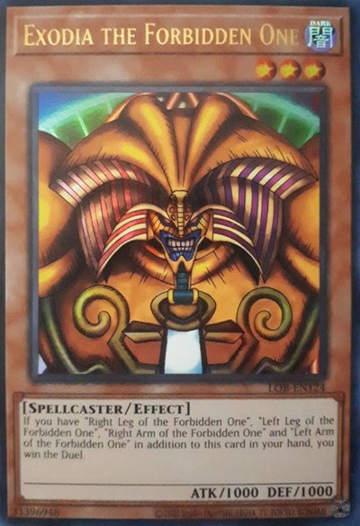 Exodia the Forbidden One - LOB-EN124 - Legend of Blue Eyes White Dragon ...