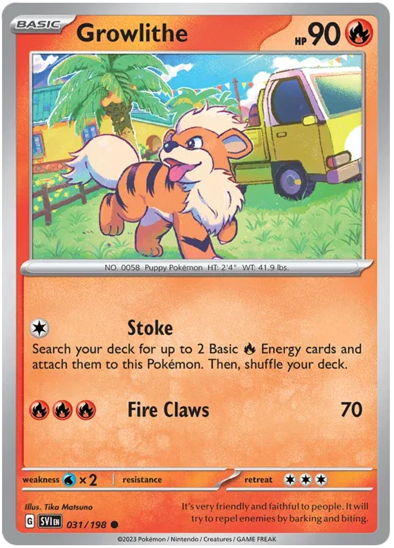 Pokemon Scarlet & Violet Base Set Growlithe 031/198