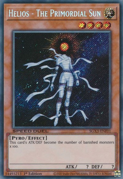 Helios - The Primordial Sun (Secret Rare) - SGX3-ENF01 - Speed Duel GX ...