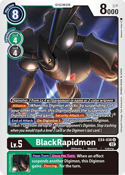 BlackRapidmon - EX4-036 U - Alternative Being Booster Digimon - Collectr