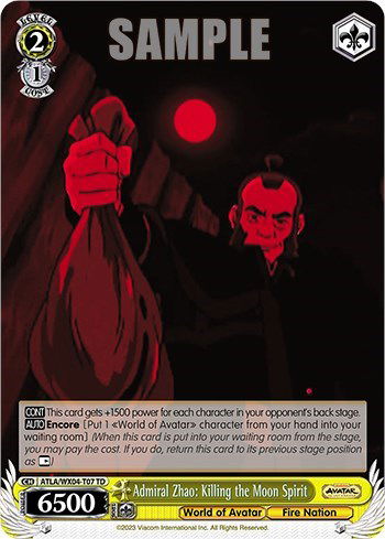 Weiss Schwarz Avatar: The Last Airbender Admiral Zhao: Killing the Moon ...