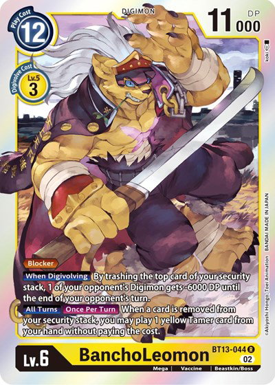 BanchoLeomon - BT13-044 R - Versus Royal Knight Booster Digimon - Collectr