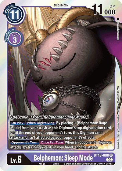 Belphemon: Sleep Mode - BT13-088 R - Versus Royal Knight Booster ...