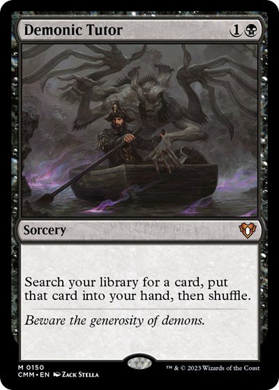Demonic Tutor - 150 - Commander Masters Magic: The Gathering - Collectr