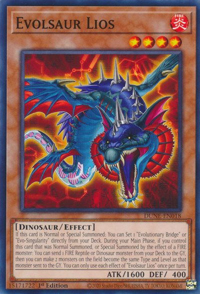 YuGiOh Duelist Nexus Evolsaur Lios DUNE-EN018