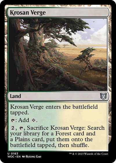 Krosan Verge - Commander: Wilds of Eldraine Magic: The Gathering - Collectr