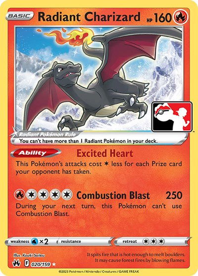 Pokemon Prize Pack Series Three Radiant Charizard 020/159