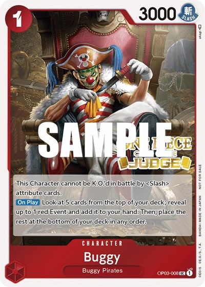 One Piece One Piece Promotion Cards Buggy (Judge Pack Vol. 2) OP03-008