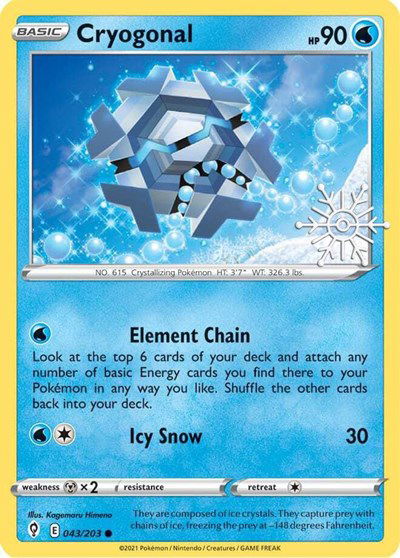 Pokemon Miscellaneous Cards & Products Cryogonal - 043/203 (Holiday ...