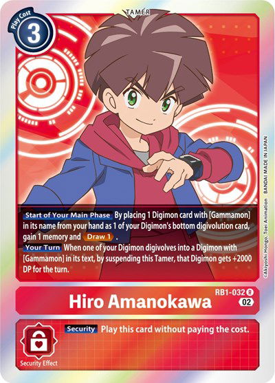 Digimon Resurgence Booster Hiro Amanokawa RB1-032 R