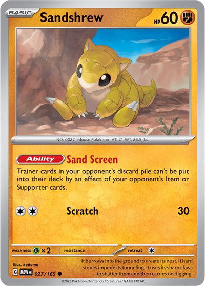 Sandshrew - 027/165 - SV: 151 Pokemon - Collectr